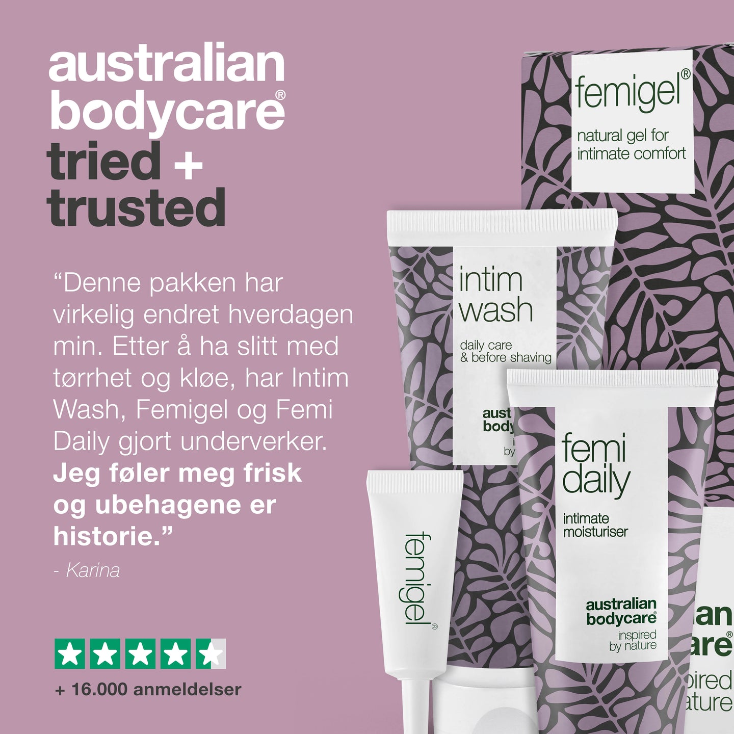 3 produkter til intimpleie mot tørrhet, lukt, kløe & sopp i underlivet